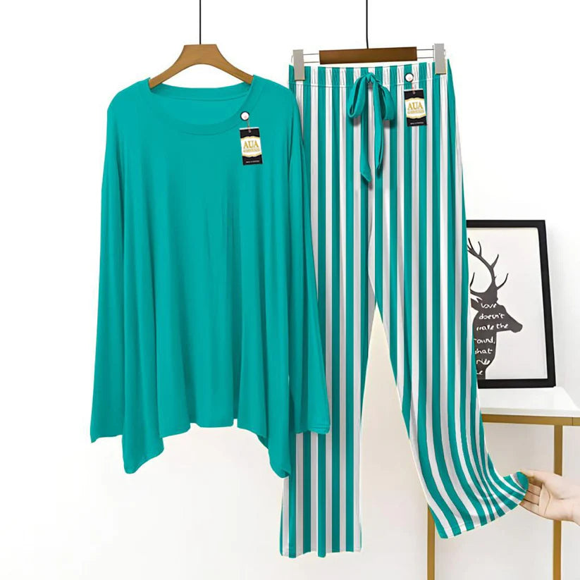 Aqua Women's Plain Night Suit with Luxurious Lining Pajamas - Stylish ...